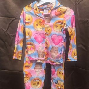 shopking & emoji | Pajamas | Shopkins Emoji Girls 2 Pc Coat Style ...